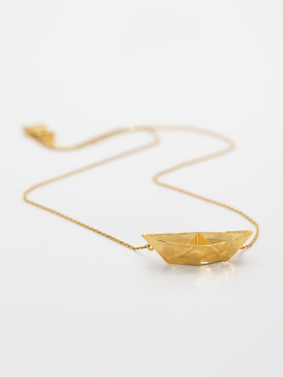 Origami Boat Necklace – Mirit Weinstock